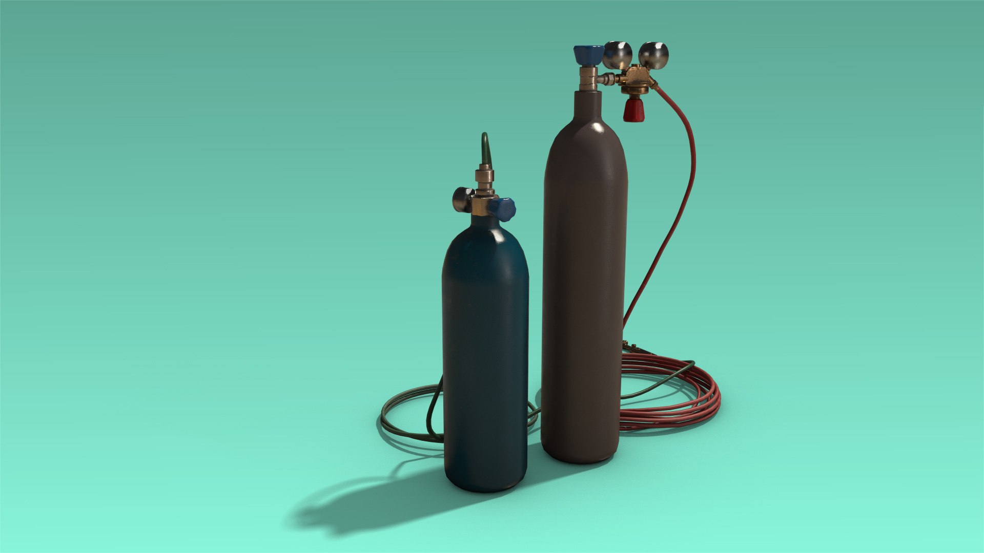 3D model low-poly welding tank - TurboSquid 1630012