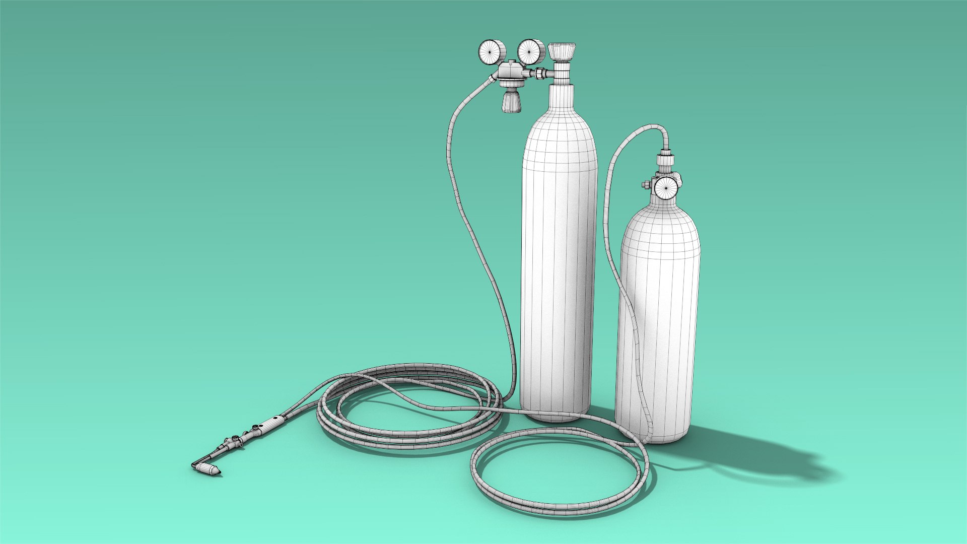 3D model low-poly welding tank - TurboSquid 1630012