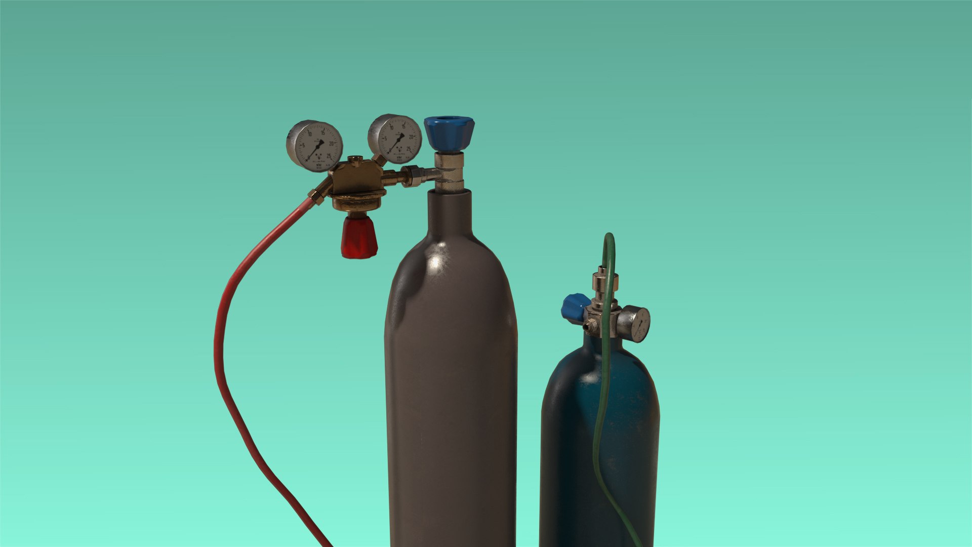 3D model low-poly welding tank - TurboSquid 1630012