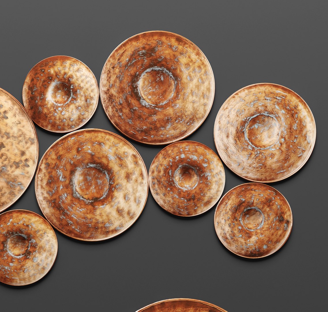 disc wall decor world 3d model