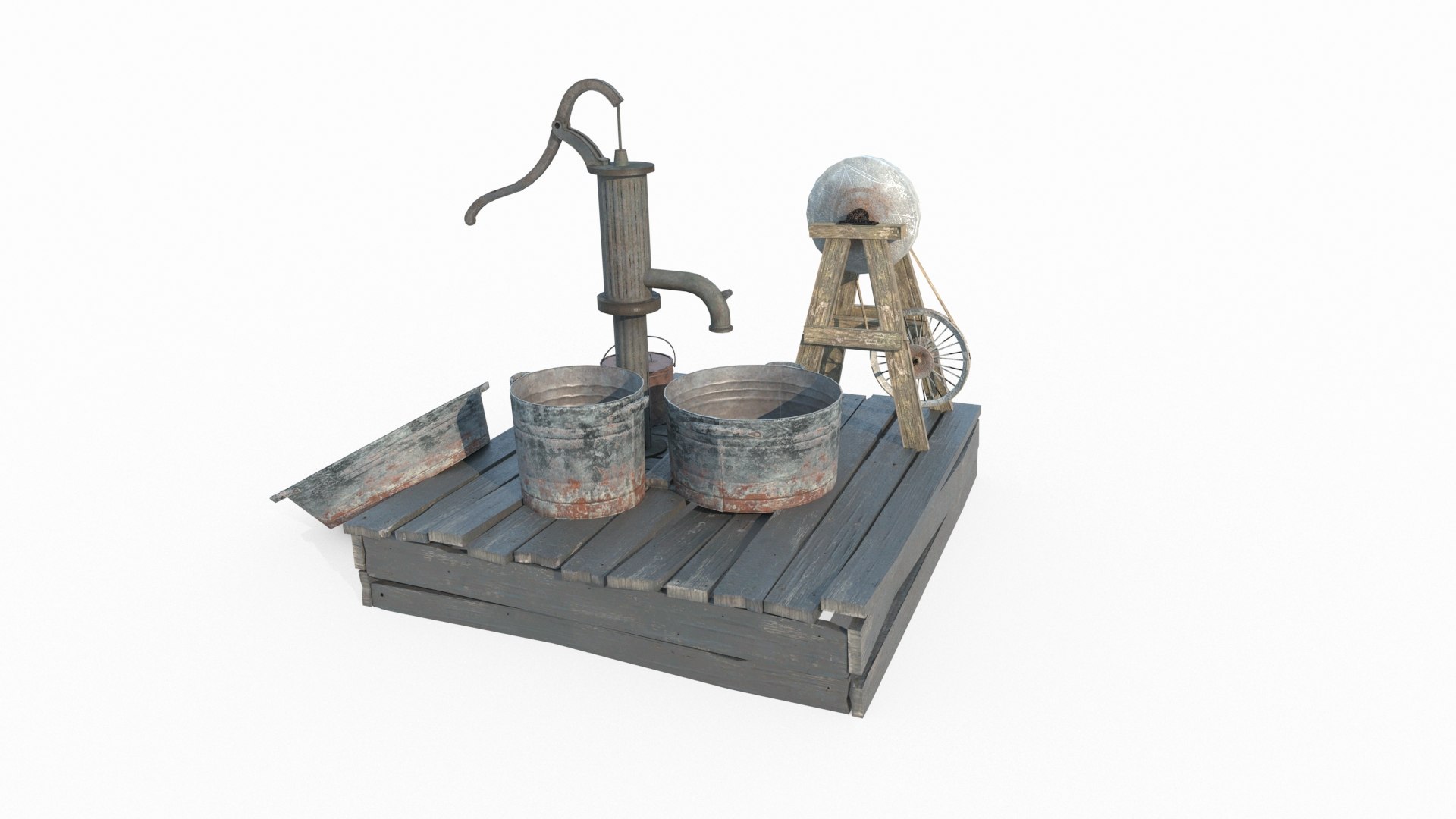 Ancient Pumping Wells 3D Model - TurboSquid 2243151
