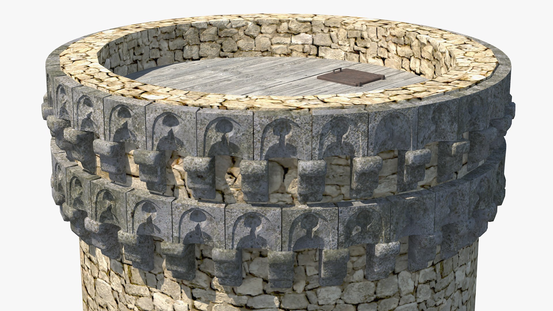 Small medieval castle tower architecture 3D - TurboSquid 1474161