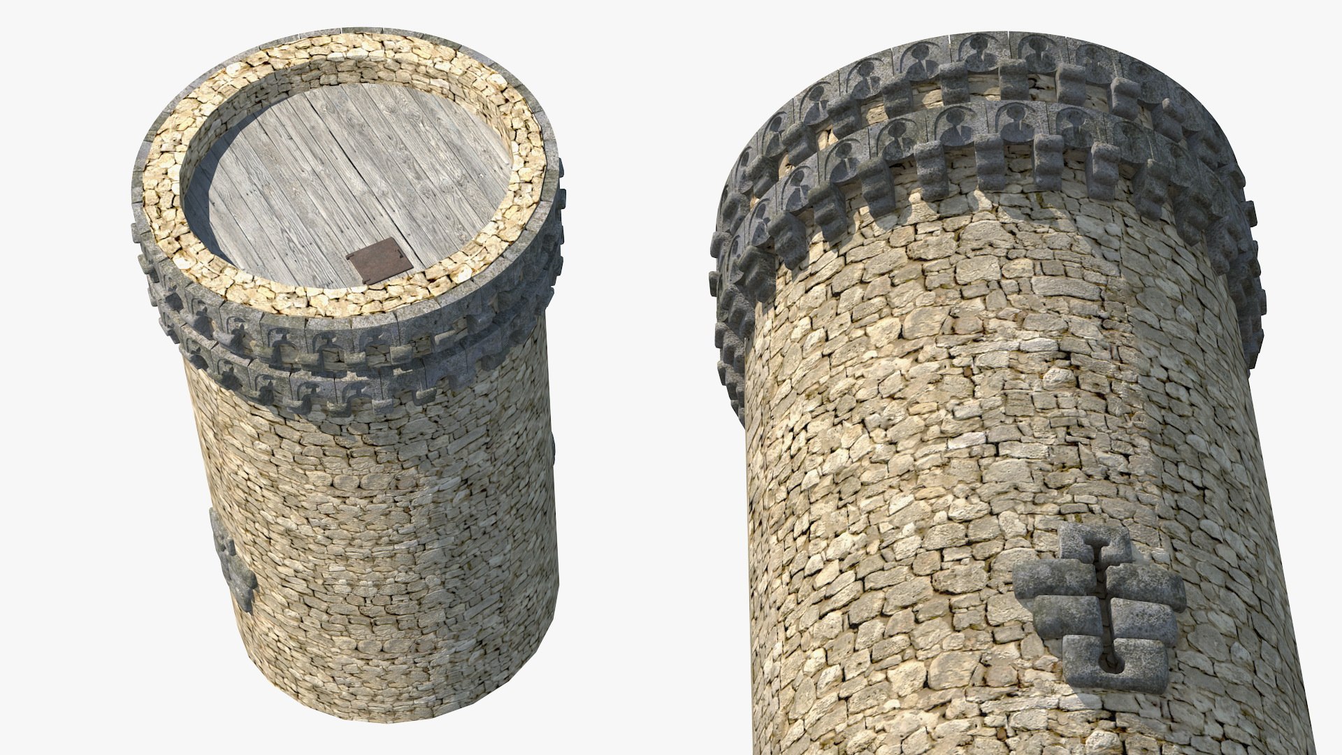 Small medieval castle tower architecture 3D - TurboSquid 1474161