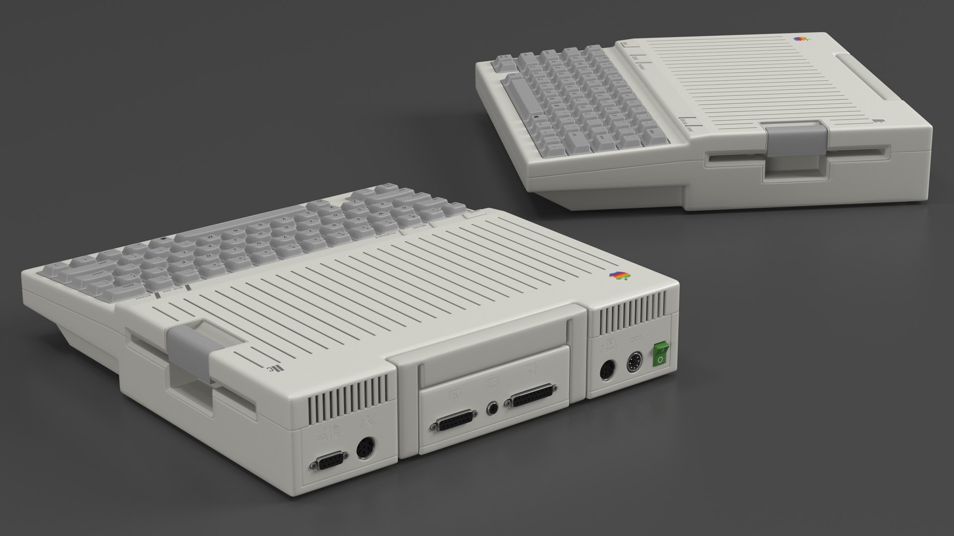 3D Vintage Apple Computer IIc Model - TurboSquid 2198751