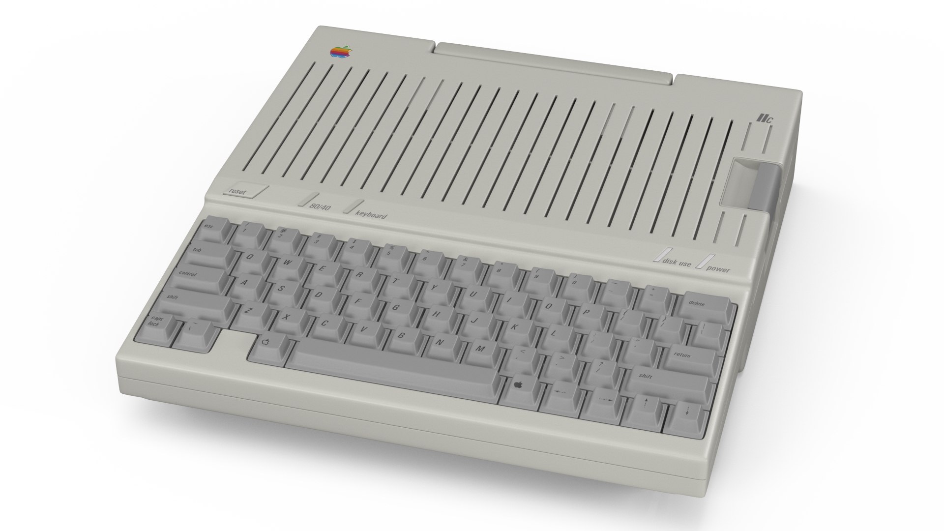 3D Vintage Apple Computer IIc Model - TurboSquid 2198751