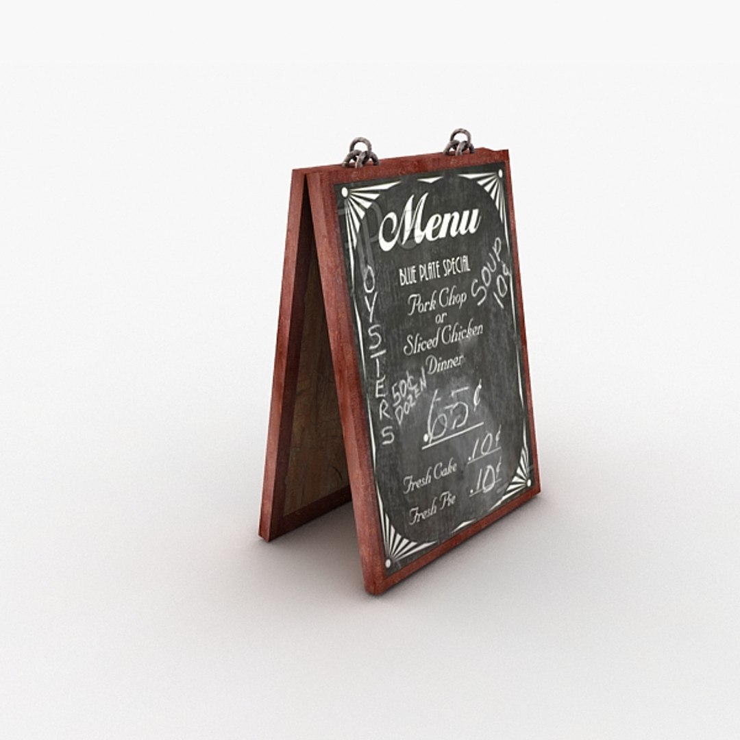 Standing Sign 3d Model