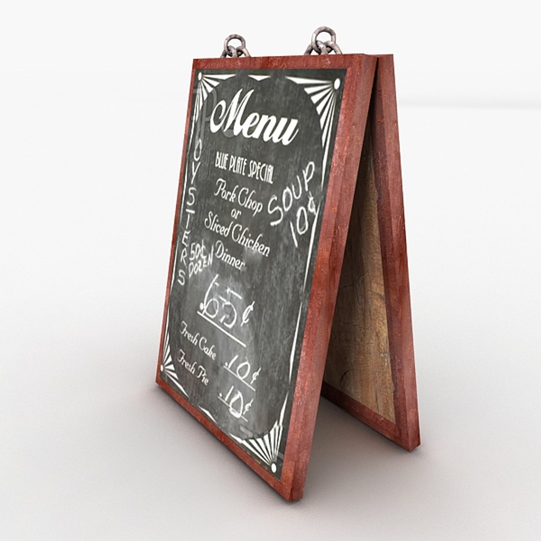 Standing Sign 3d Model