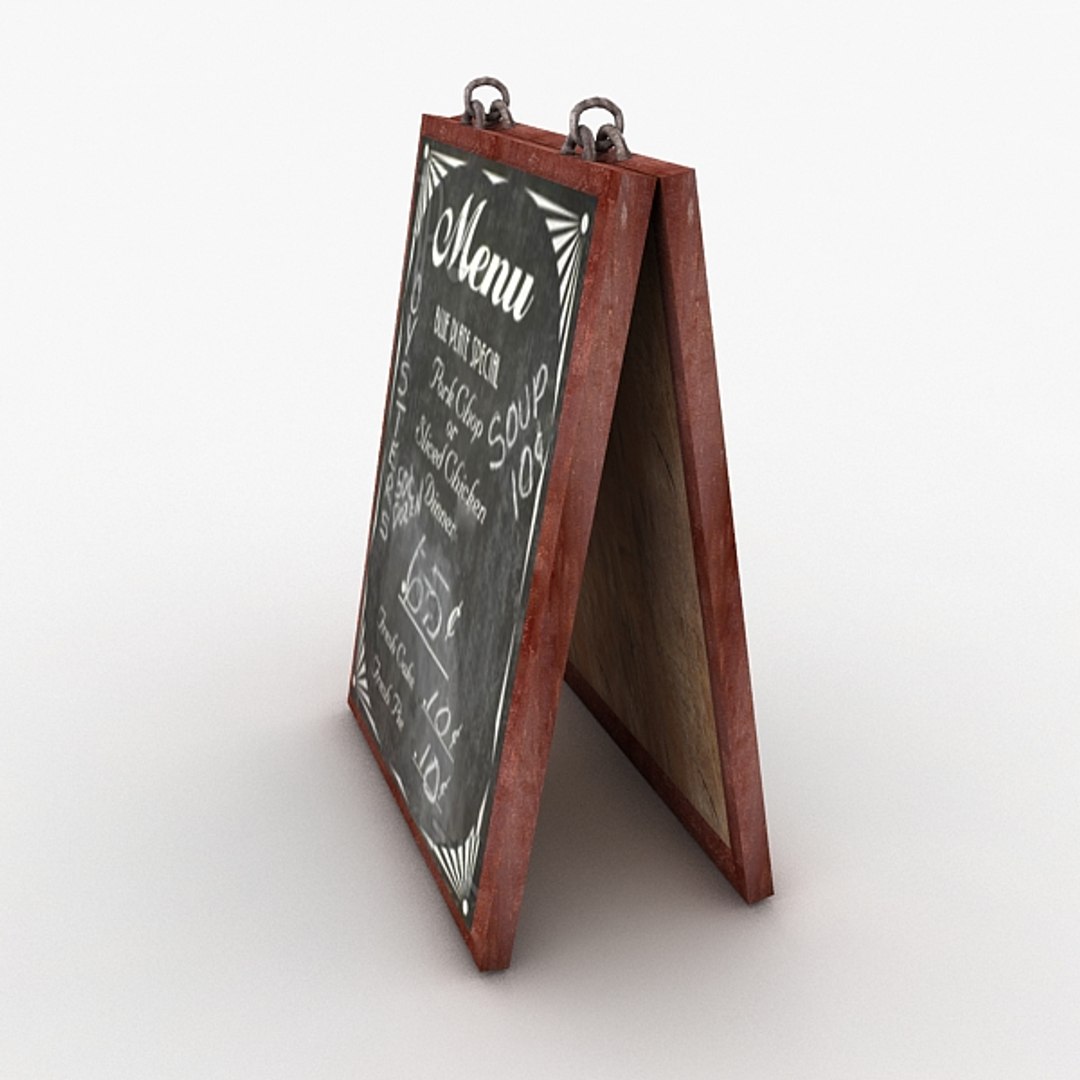 Standing Sign 3d Model