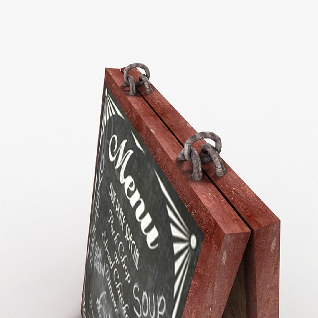 Standing Sign 3d Model