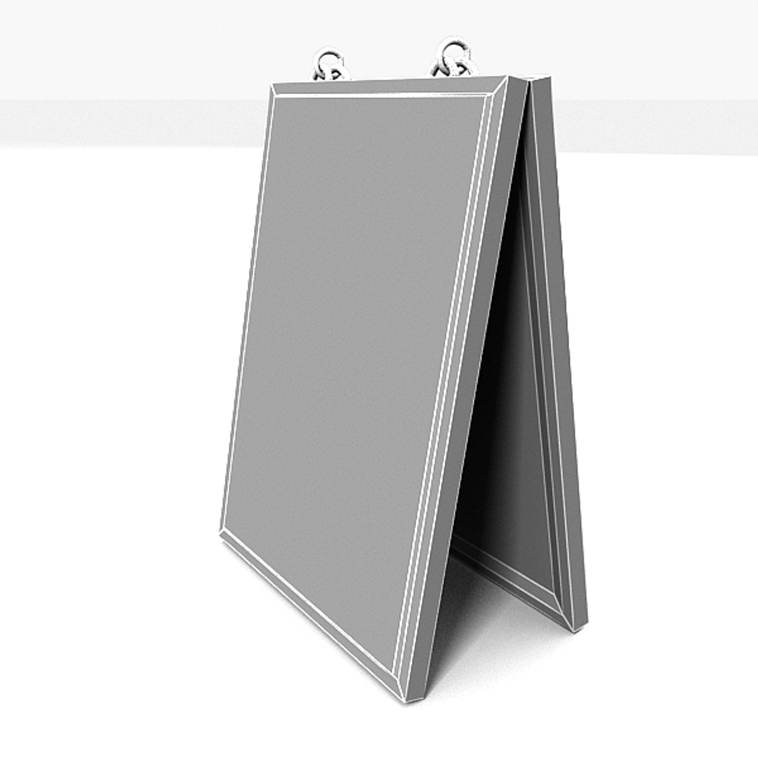 Standing Sign 3d Model