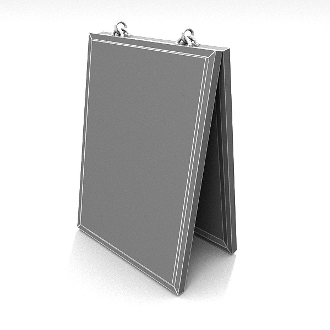 Standing Sign 3d Model