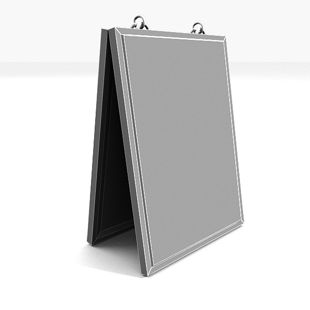Standing Sign 3d Model