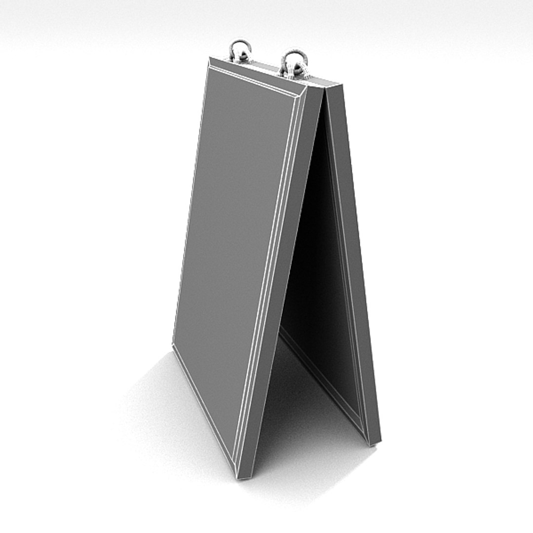 Standing Sign 3d Model
