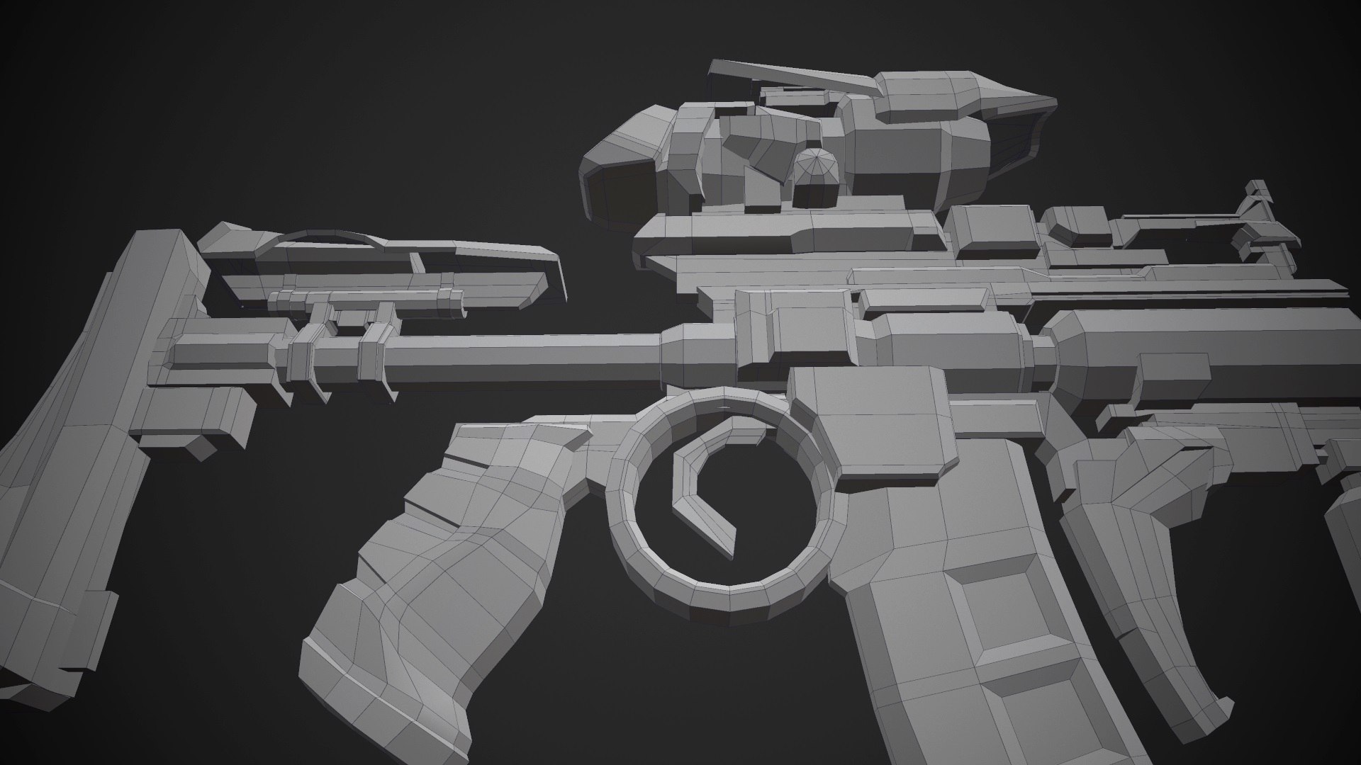 concept m4 rifle ready 3d model