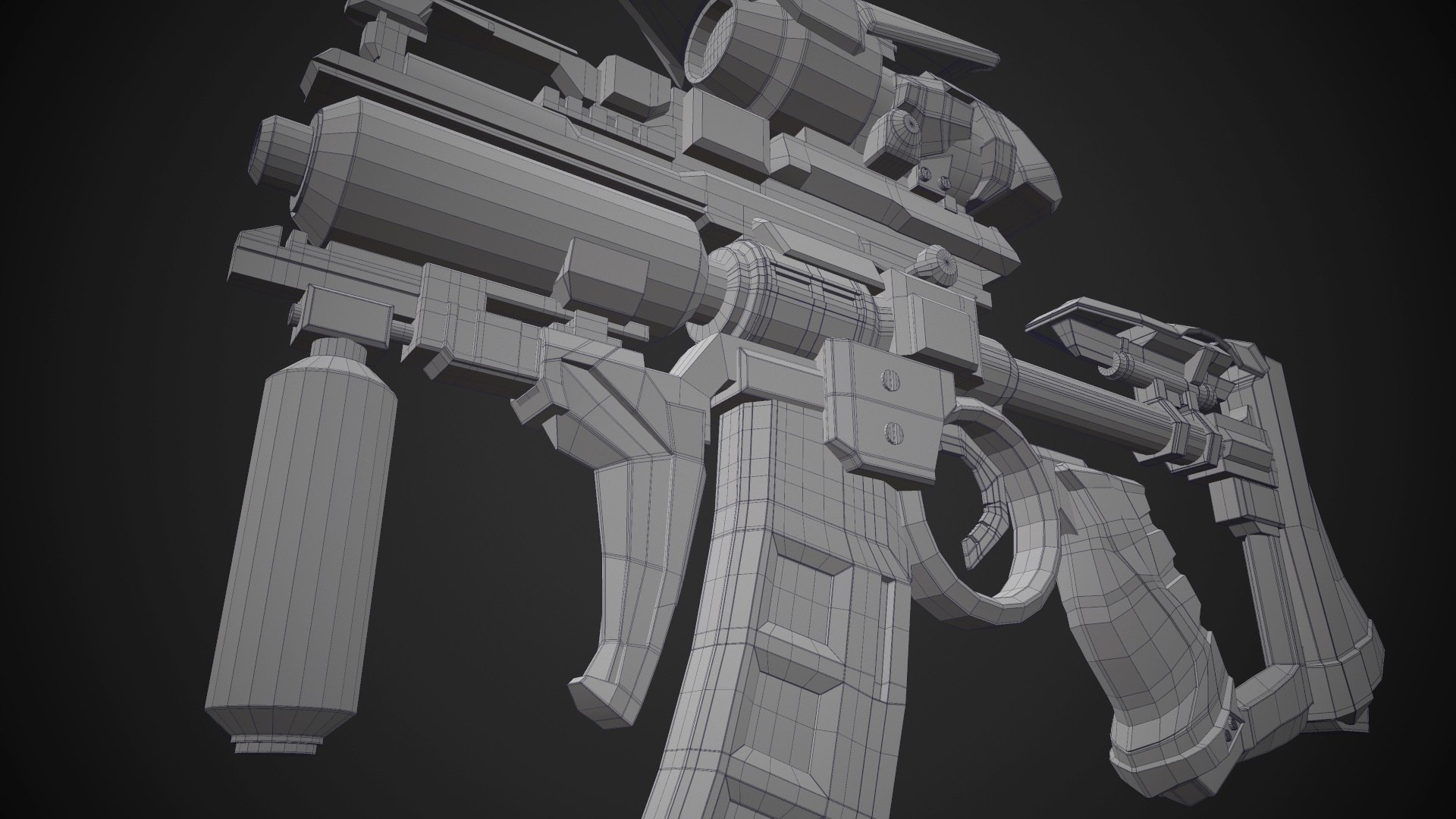 concept m4 rifle ready 3d model