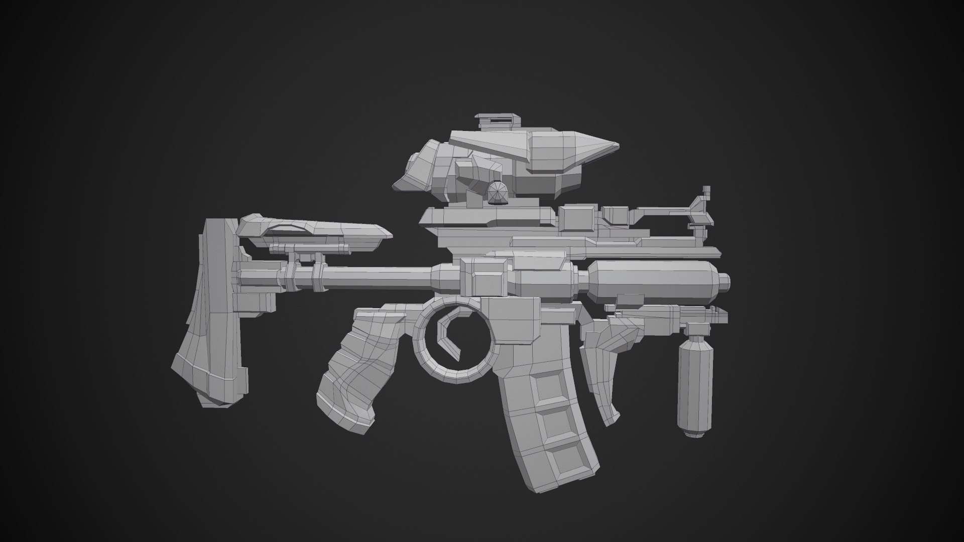 concept m4 rifle ready 3d model