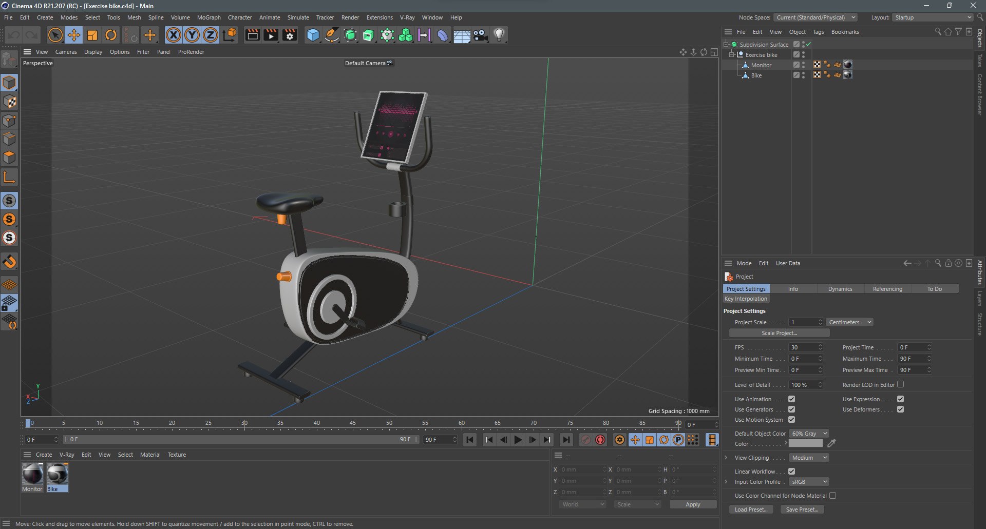 3D Exercise Bike - TurboSquid 2124805