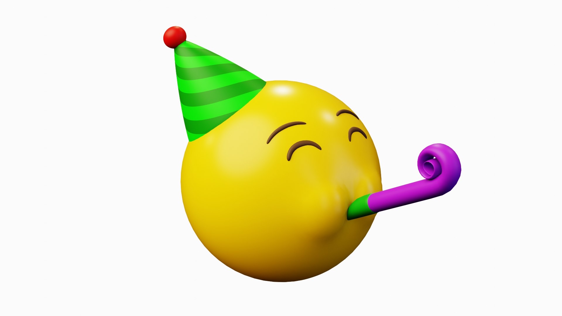 Celebration Face Emoticon Emoji Or Smiley 3D Model - TurboSquid 2219742