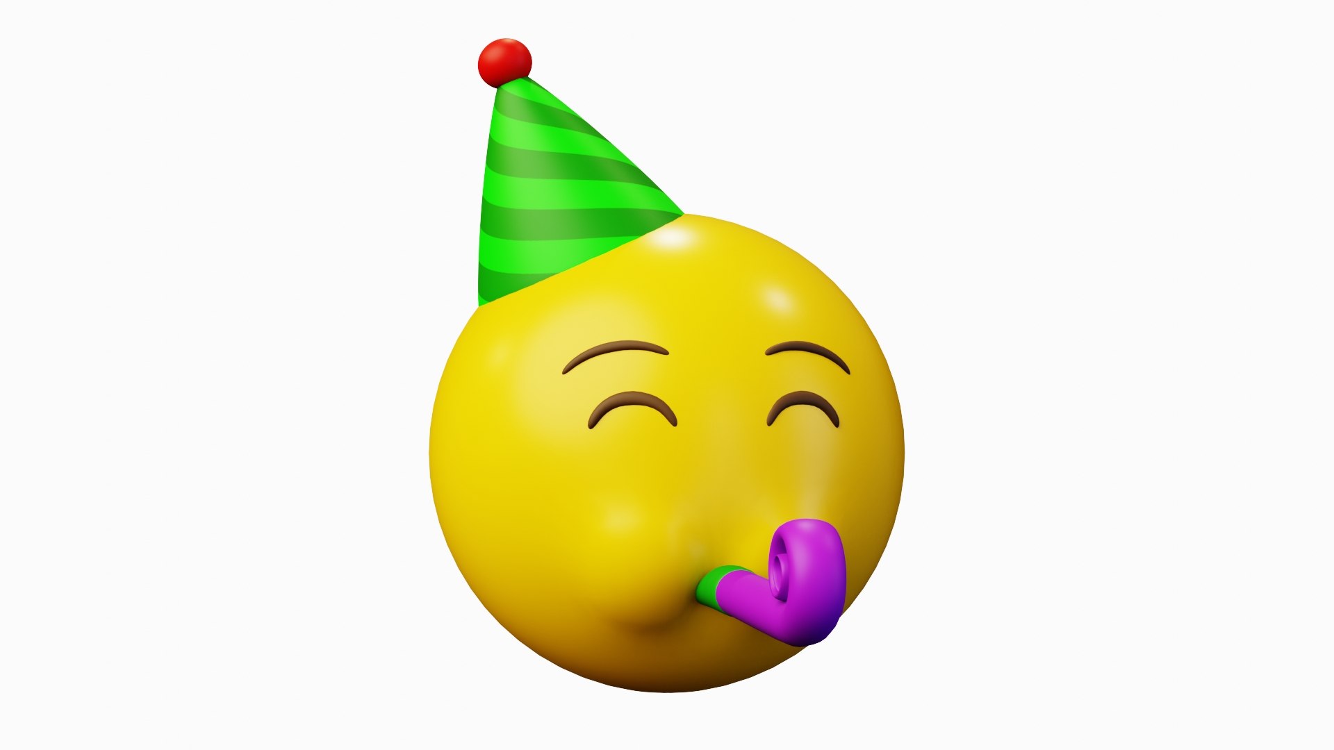 Celebration Face Emoticon Emoji Or Smiley 3D Model - TurboSquid 2219742