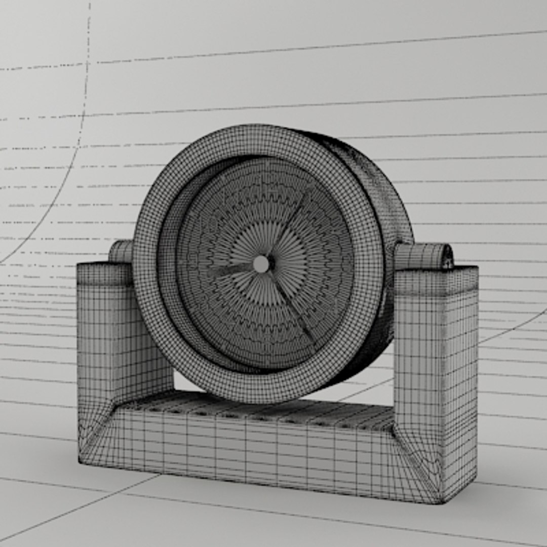 3d Model Of Clock Rendered
