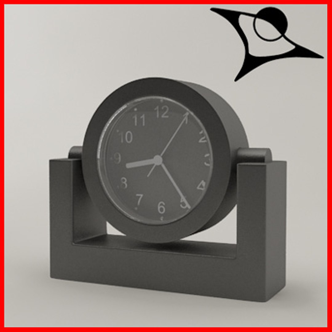 3d Model Of Clock Rendered