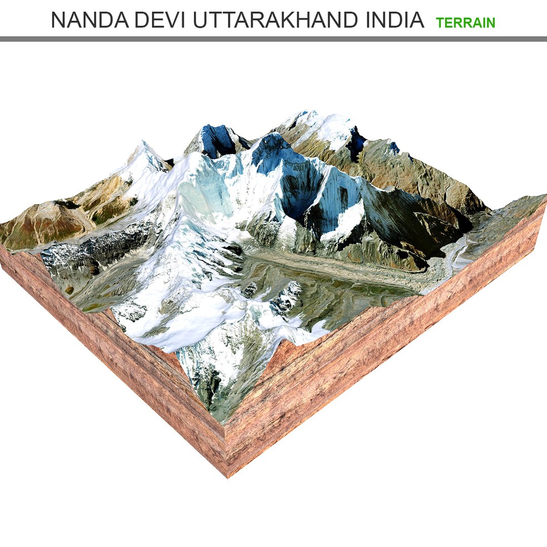 3D Nanda Devi Uttarakhand India - TurboSquid 2061866