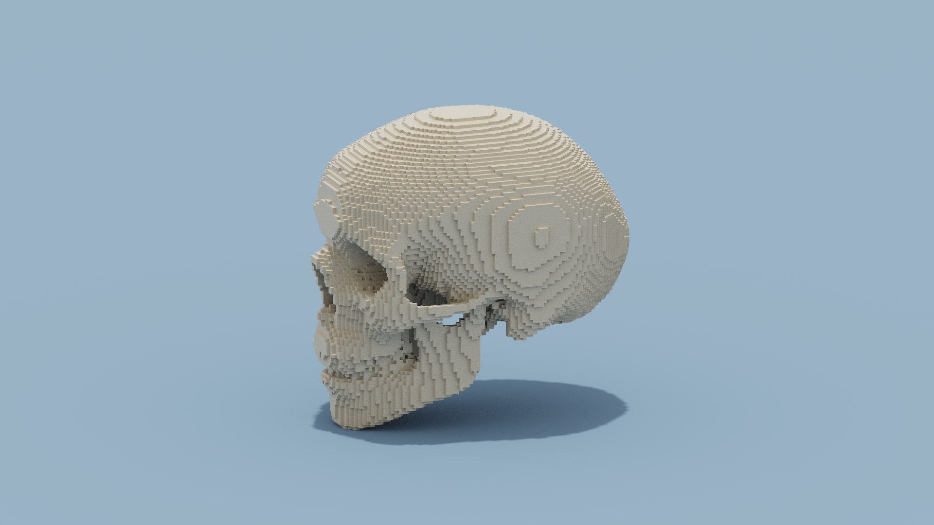 3D Voxel Skull Model - TurboSquid 2142105