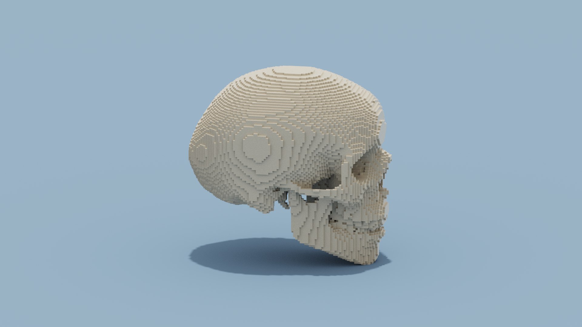 3D Voxel Skull Model - TurboSquid 2142105