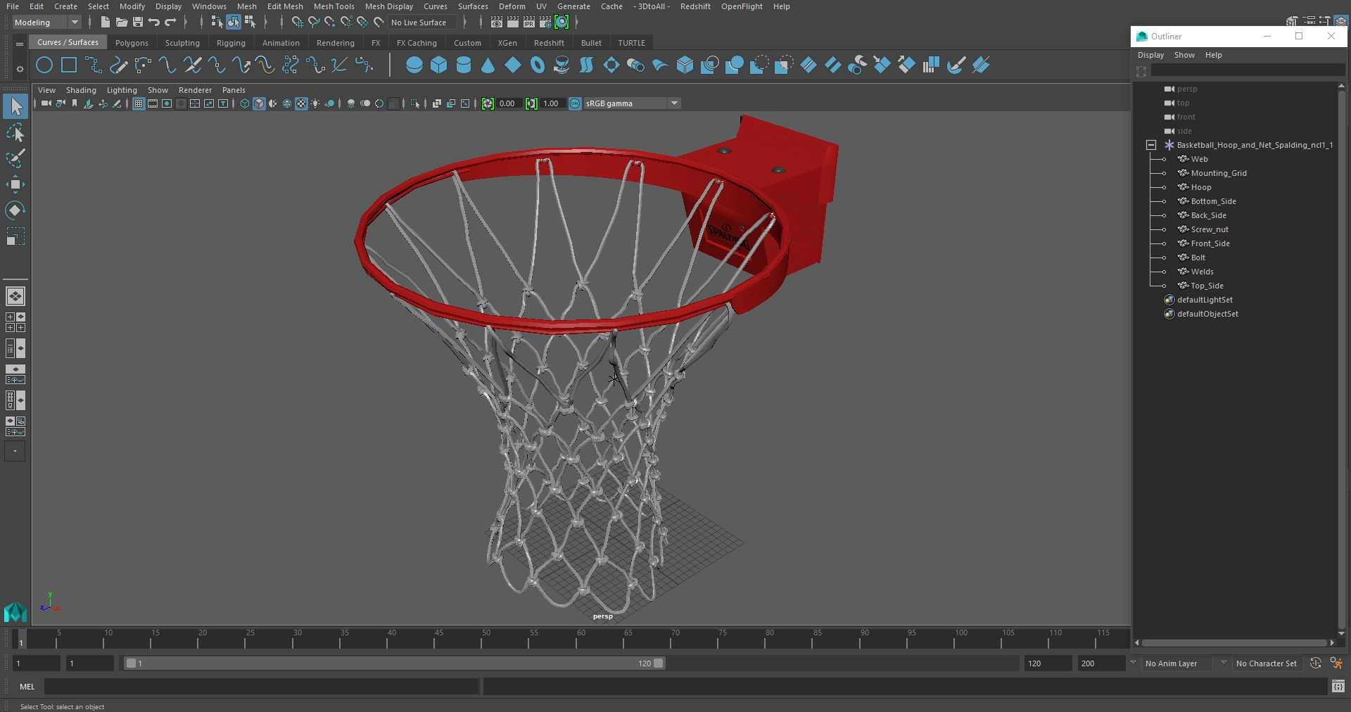 3D Basketball Hoop And Net Spalding - TurboSquid 2191773