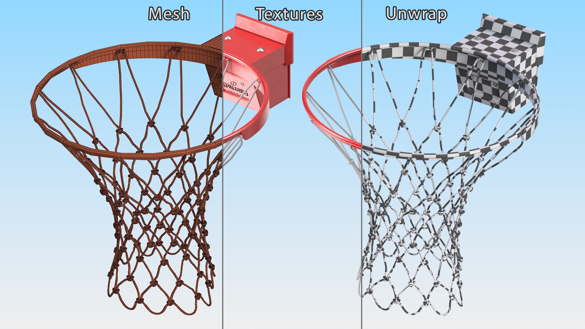 3D Basketball Hoop And Net Spalding - TurboSquid 2191773