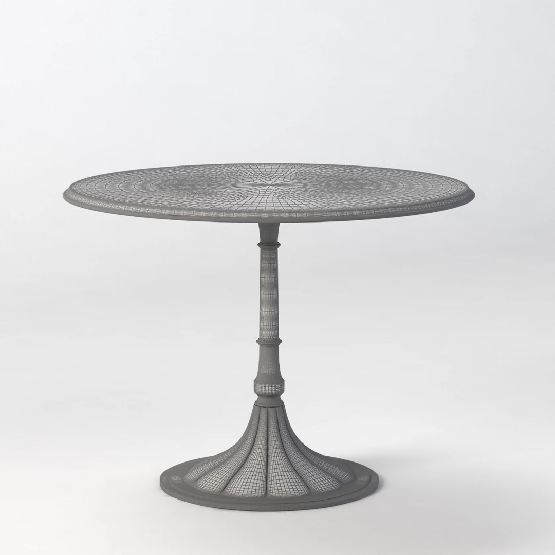 Free 3D 20th C Chrysanthemum Brasserie Table - TurboSquid 1950490