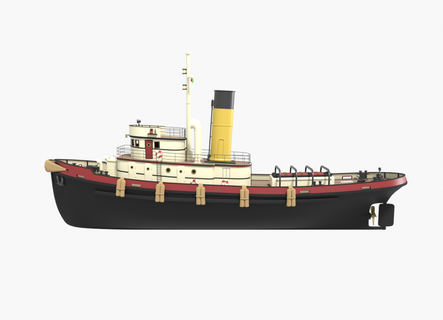3D Steam Tug Boat - TurboSquid 1594719
