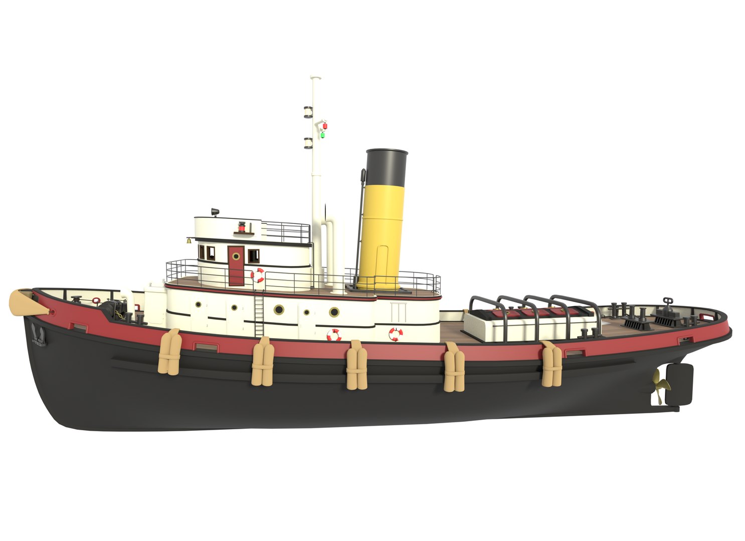 3D Steam Tug Boat - TurboSquid 1594719