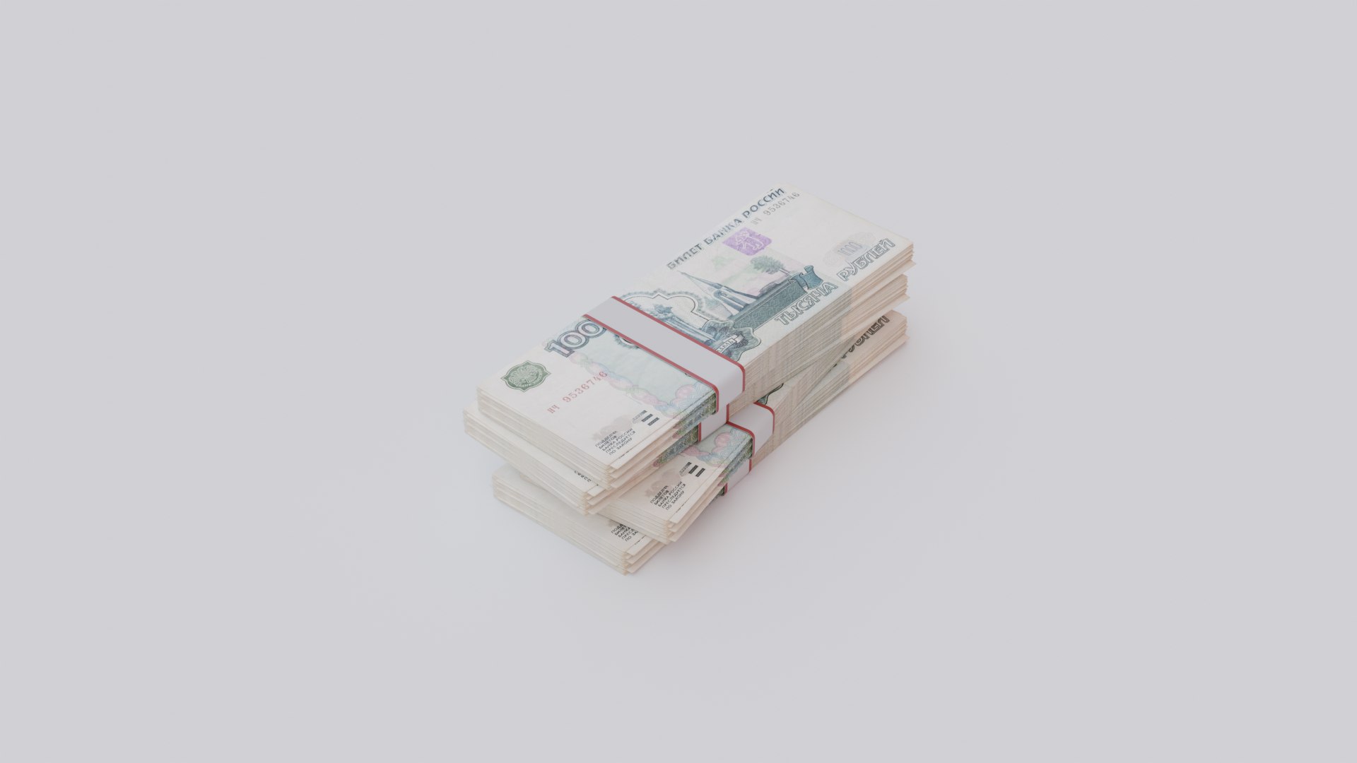 3D Model 1000 Russian Ruble RUB Currency - TurboSquid 2381000