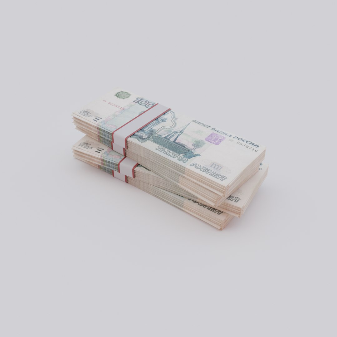 3D Model 1000 Russian Ruble RUB Currency - TurboSquid 2381000