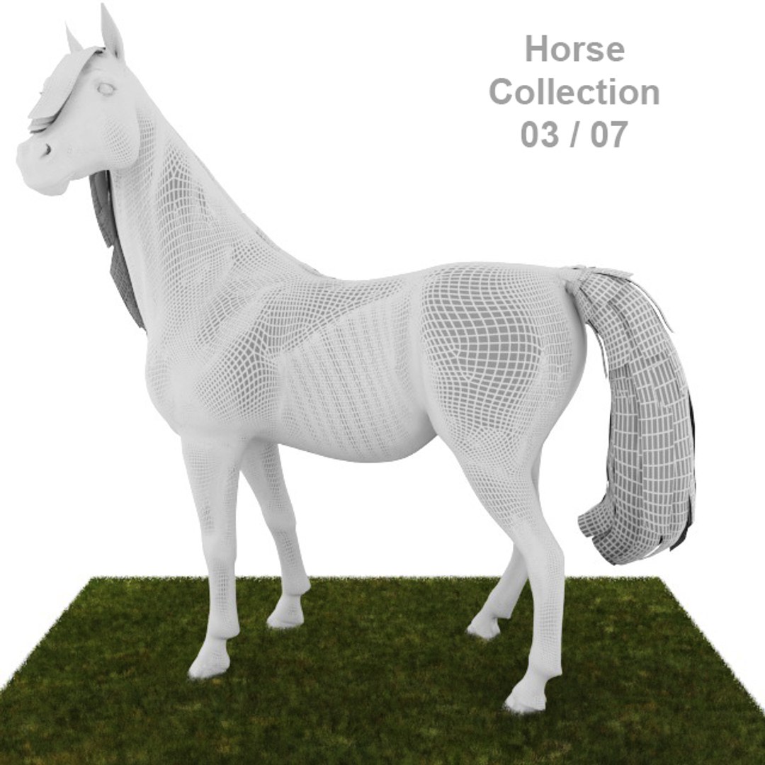 3d realistic horse 03 model