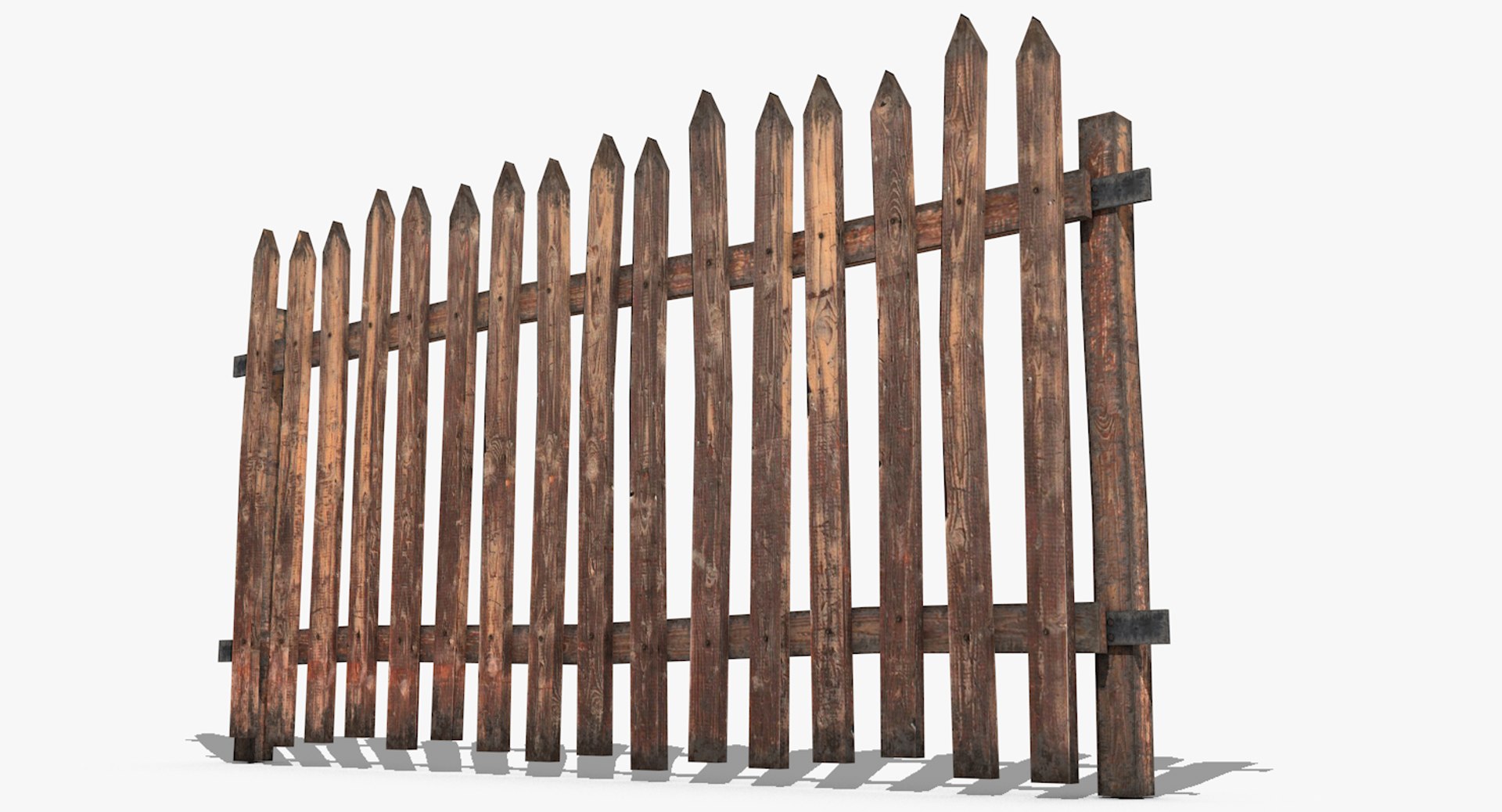 3D Wooden Fence Model - TurboSquid 1278383
