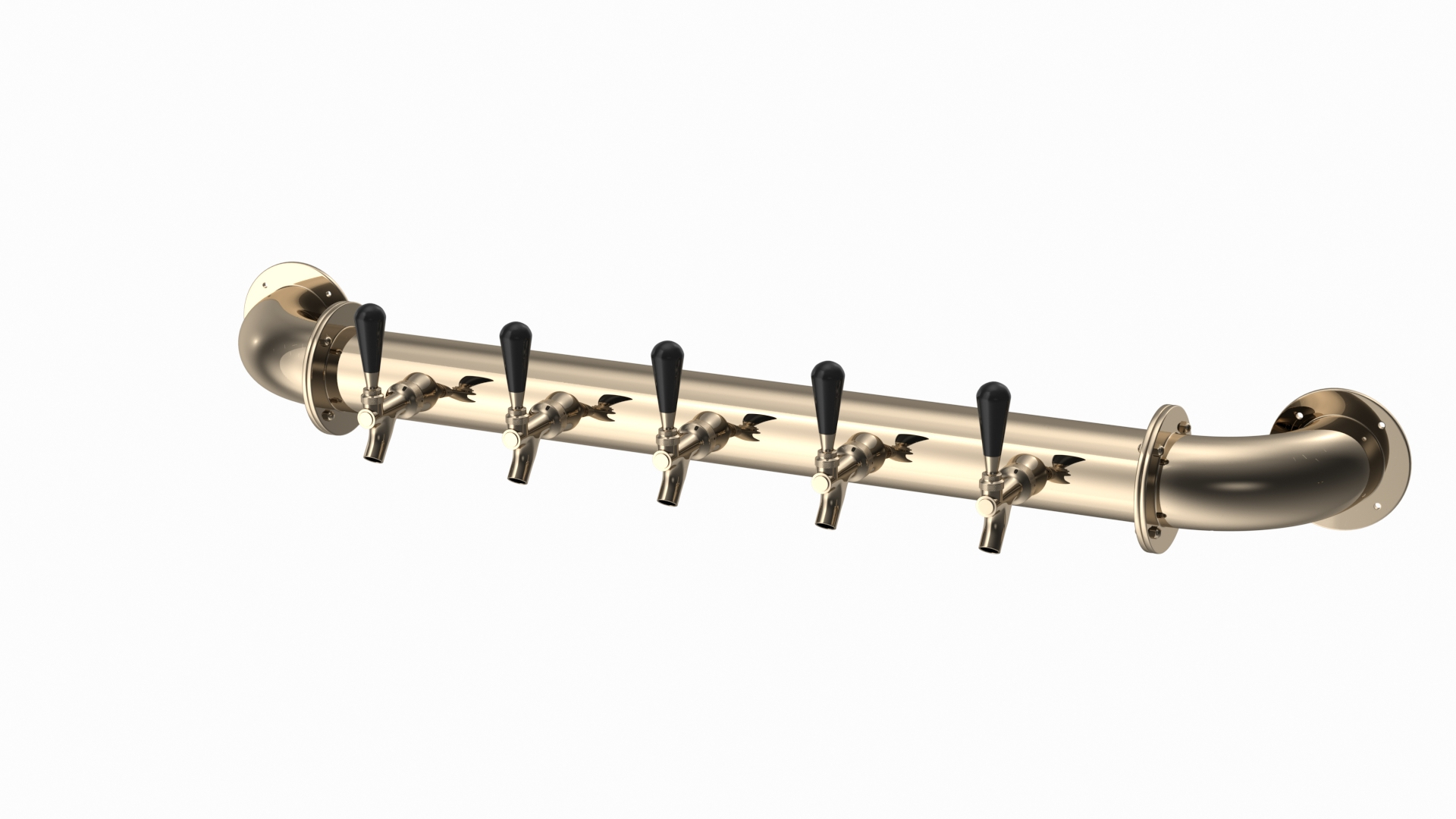 Rail Draft Brass Beer Tower 3D Model - TurboSquid 1683605