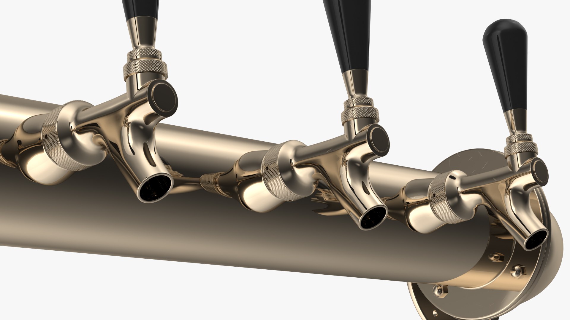 Rail Draft Brass Beer Tower 3D Model - TurboSquid 1683605