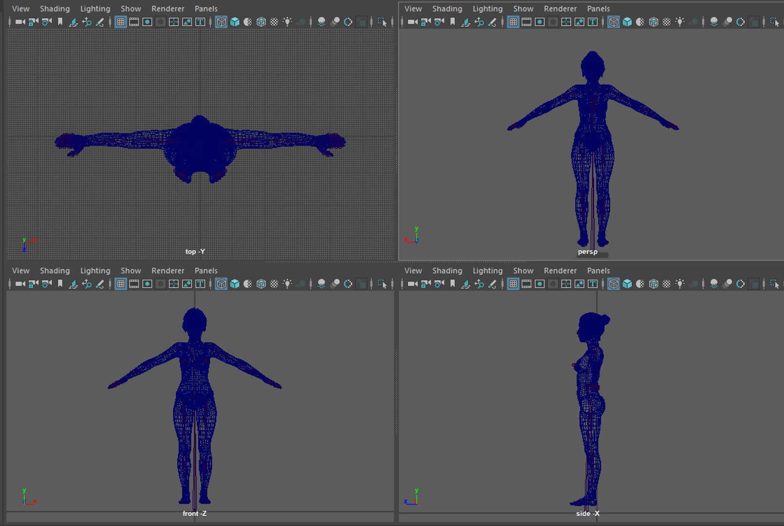 3D female base character model - TurboSquid 1654825