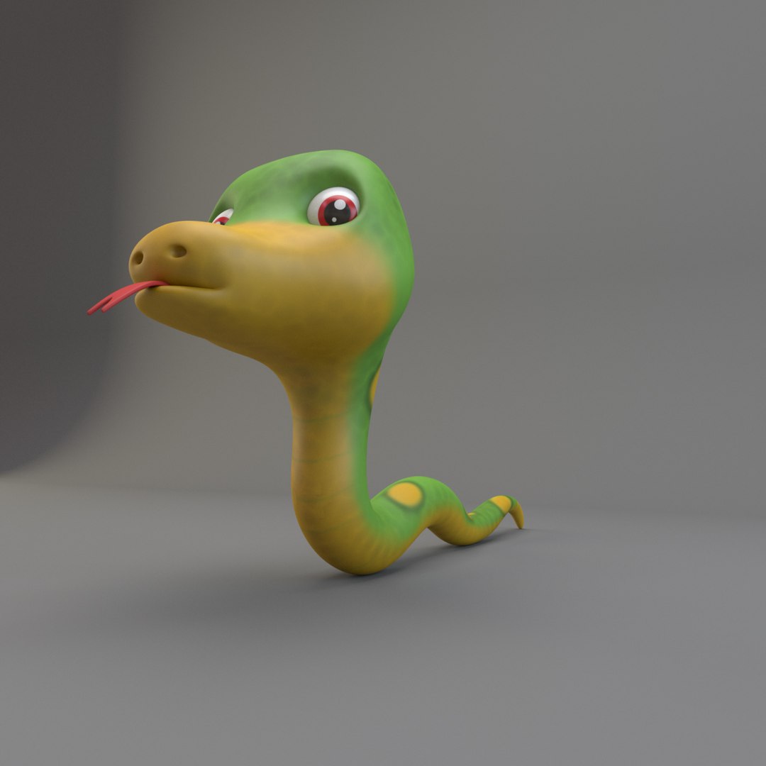 3D Model Snake Cartoon - TurboSquid 1214241