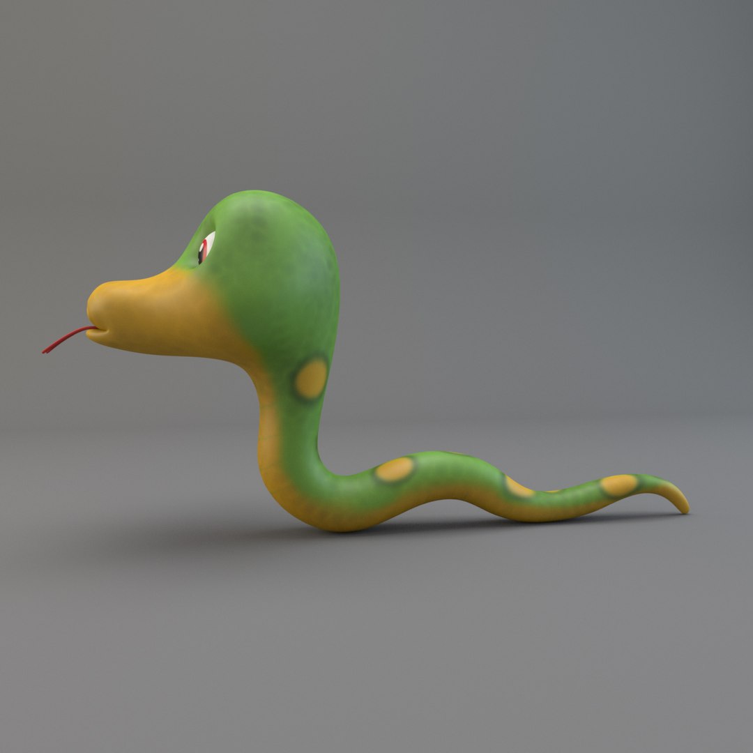 3D Model Snake Cartoon - TurboSquid 1214241