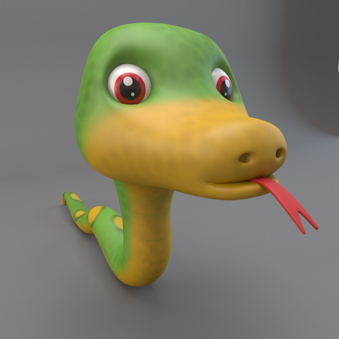 3D Model Snake Cartoon - TurboSquid 1214241