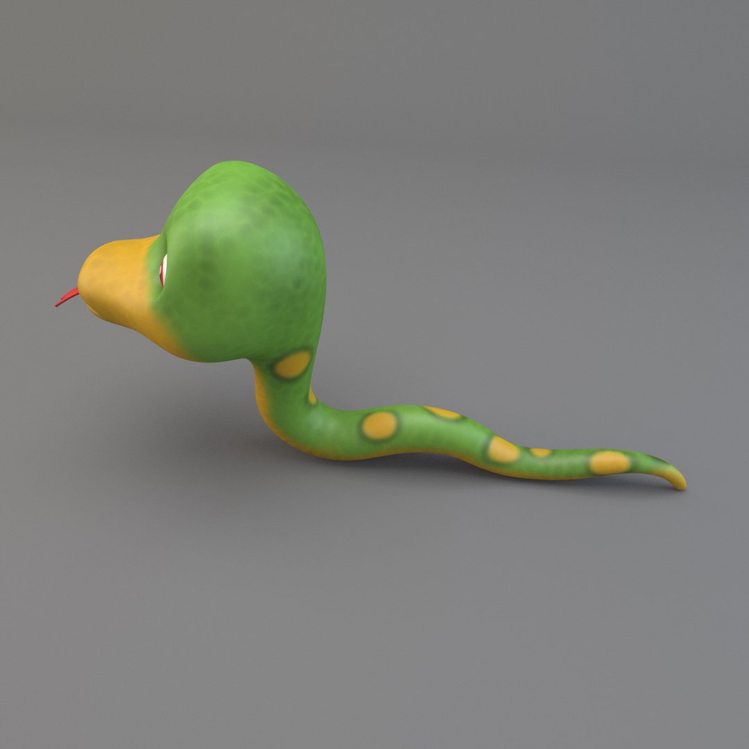 3D Model Snake Cartoon - TurboSquid 1214241