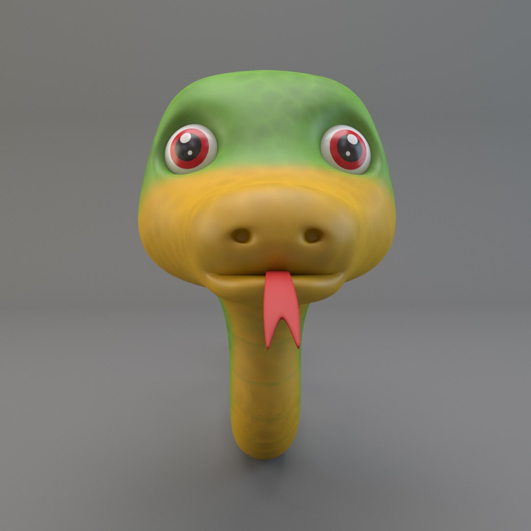 3D Model Snake Cartoon - TurboSquid 1214241