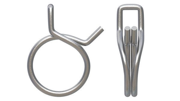 3D model Double Wire Spring Hose Clamp - TurboSquid 1806808