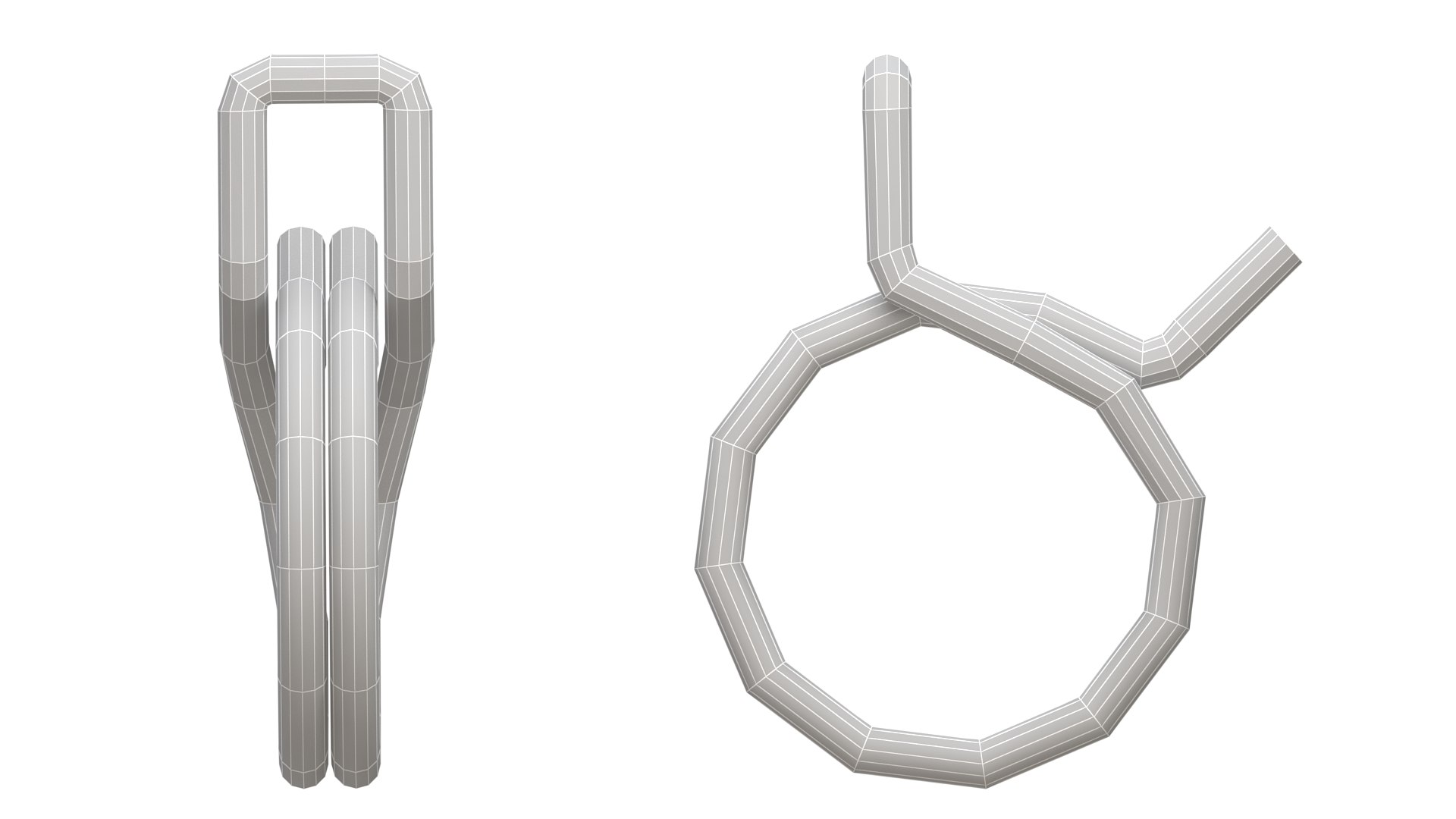 3D Model Double Wire Spring Hose Clamp - TurboSquid 1806808