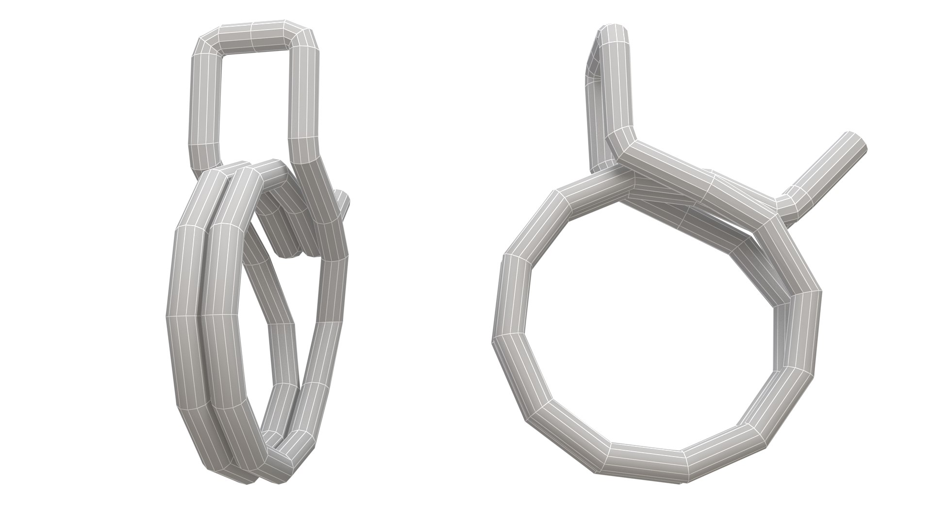 3D Model Double Wire Spring Hose Clamp - TurboSquid 1806808