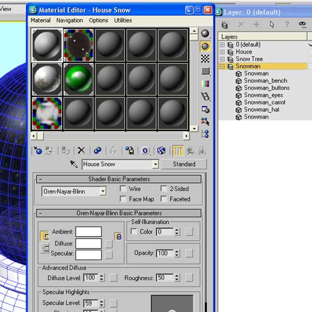 3d Snowball Complete Scene Snow Model