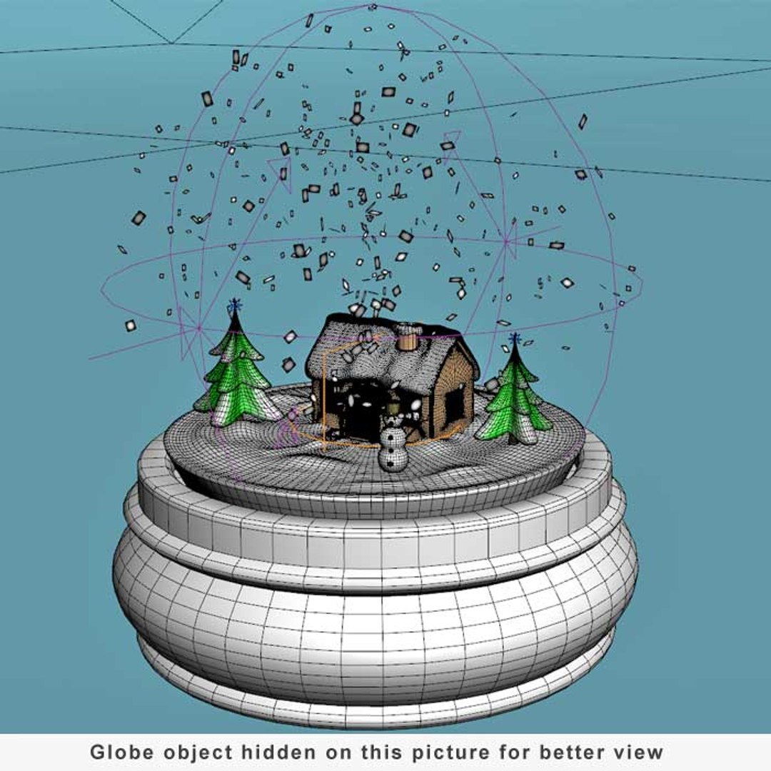 3d Snowball Complete Scene Snow Model